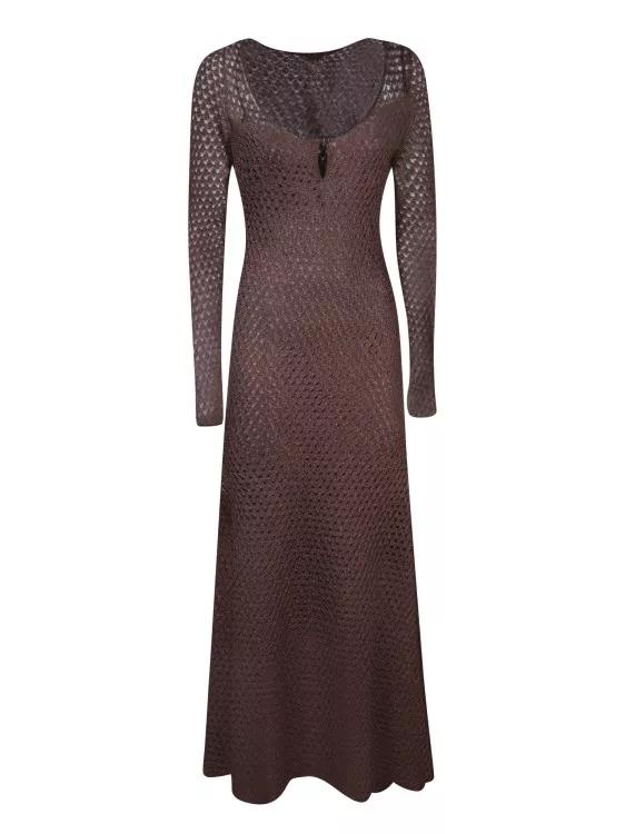 Tom Ford Brown Crochet Dress Brown