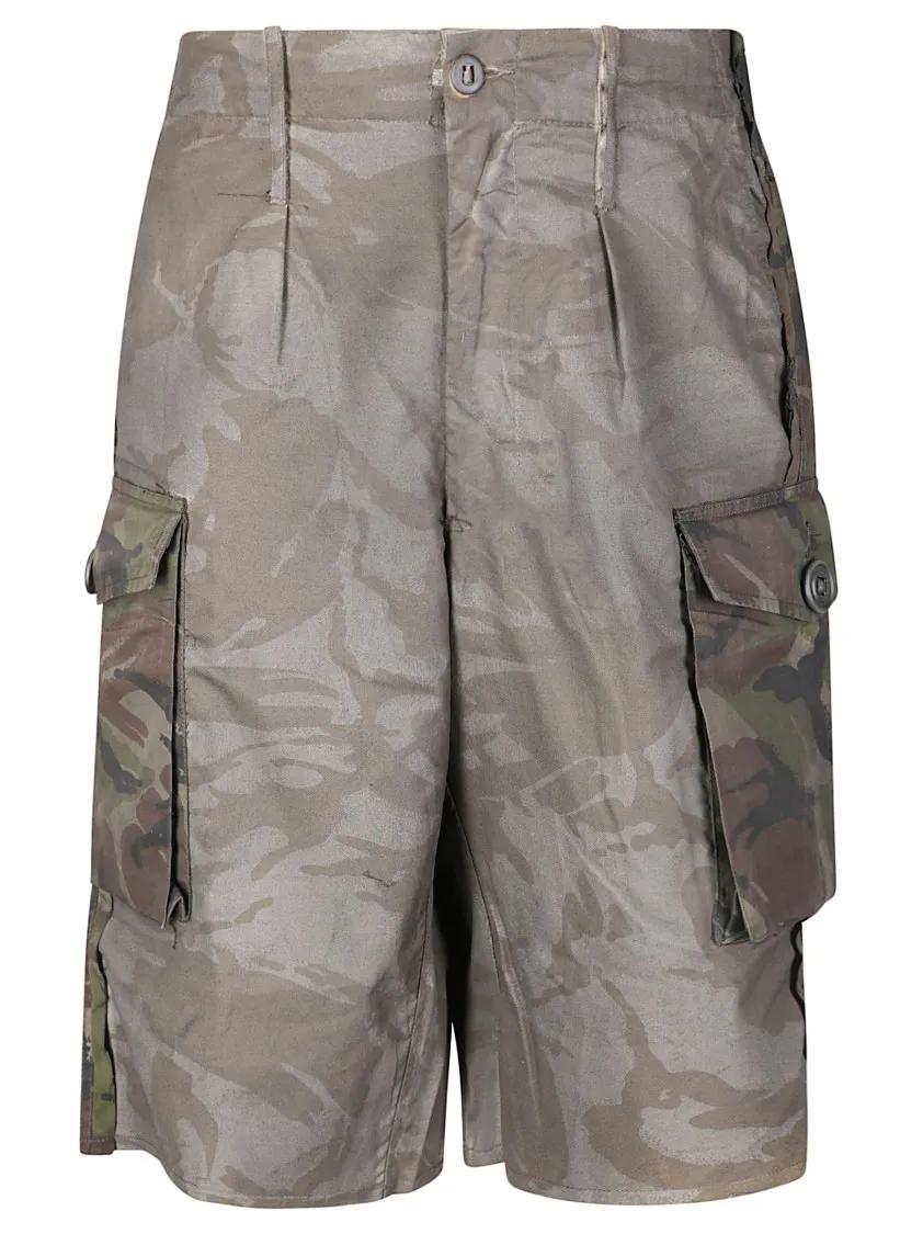 PROTOtypes Camouflage Cargo Shorts With Utility Pockets Green | Casual ...