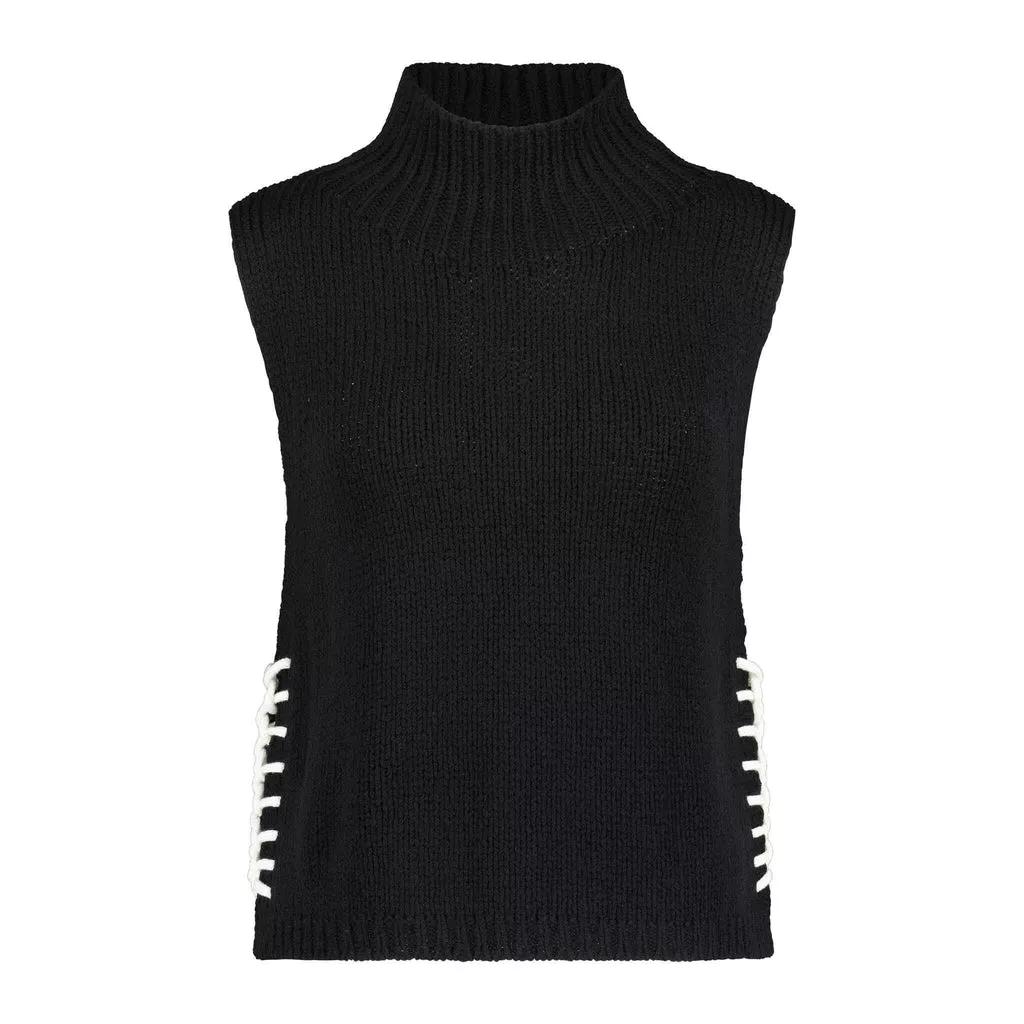 Riani Strickpullunder mit Stehkragen Schwarz