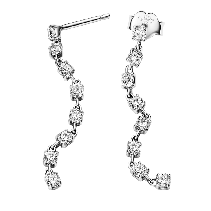 Pandora Sterling silver Cubic Zirconia Silver Hoop