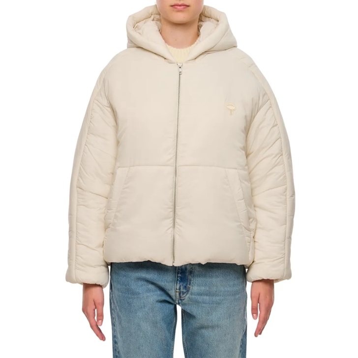 Padded hooded jacket store
