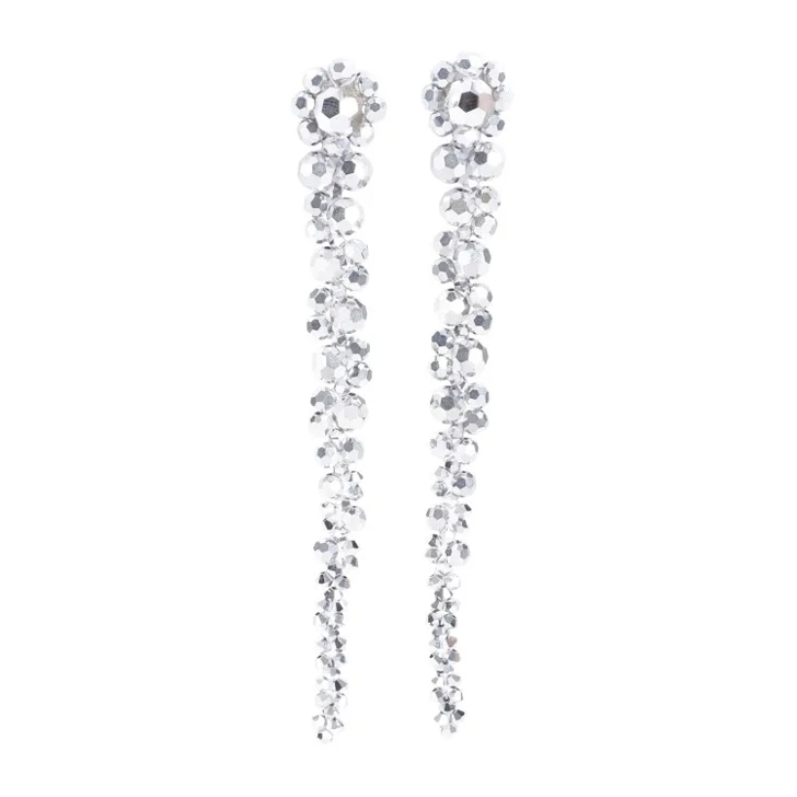 Simone Rocha Drip White Crystal Earrings White