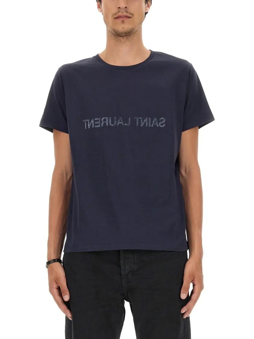 Saint Laurent Inverted Logo T-Shirt Black | T-Shirt