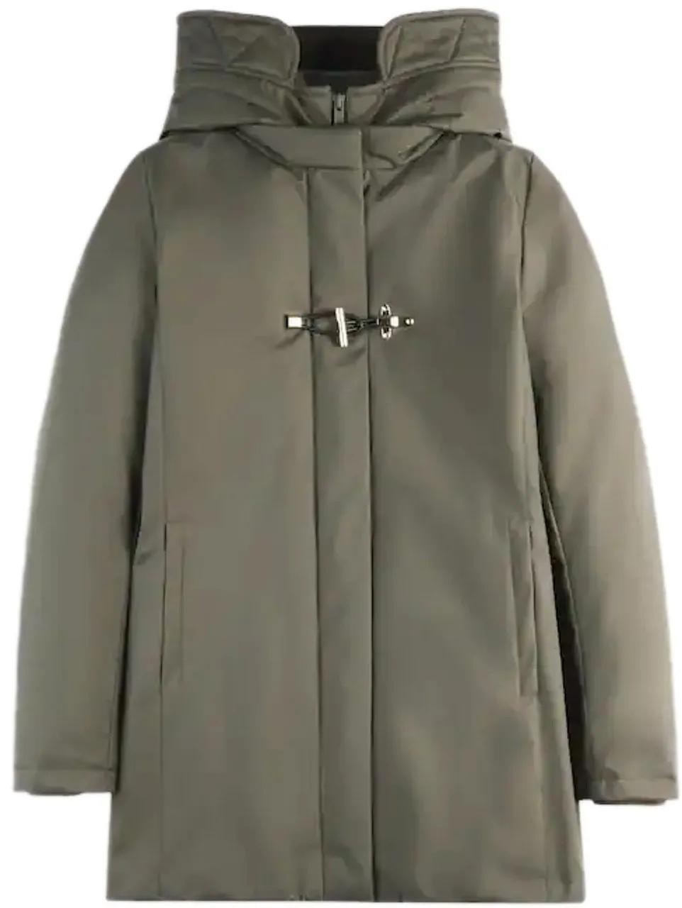 Fay Mid-Length Green Fay Giacconi Coat Grey
