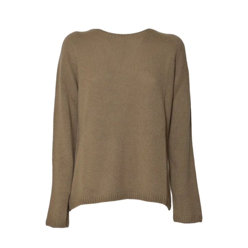 Max Mara Relaxed Fit Brown Knit Top With Ribbed Detailing Brown | Top ...