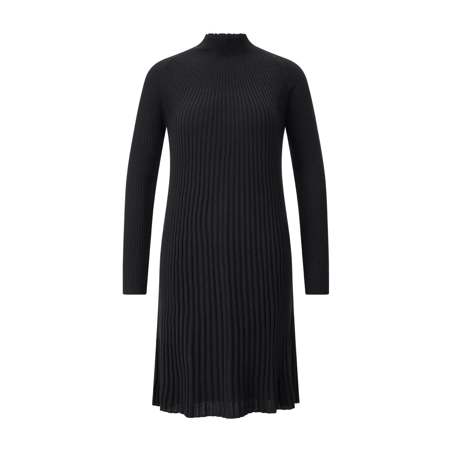Hemisphere Strickkleid aus Merinowolle Schwarz