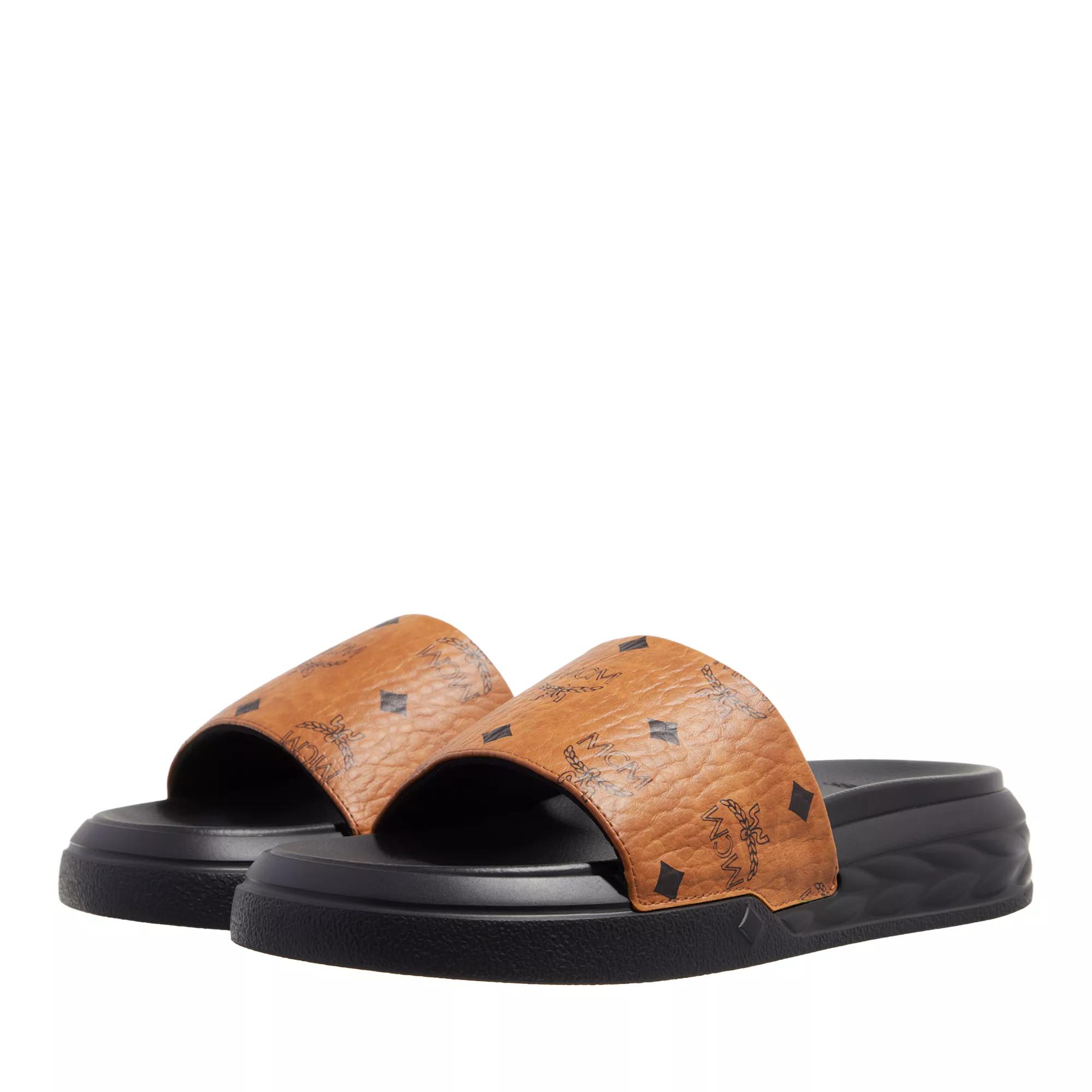 MCM U Mcm Col Vi New Slide Co Cognac | Claquette
