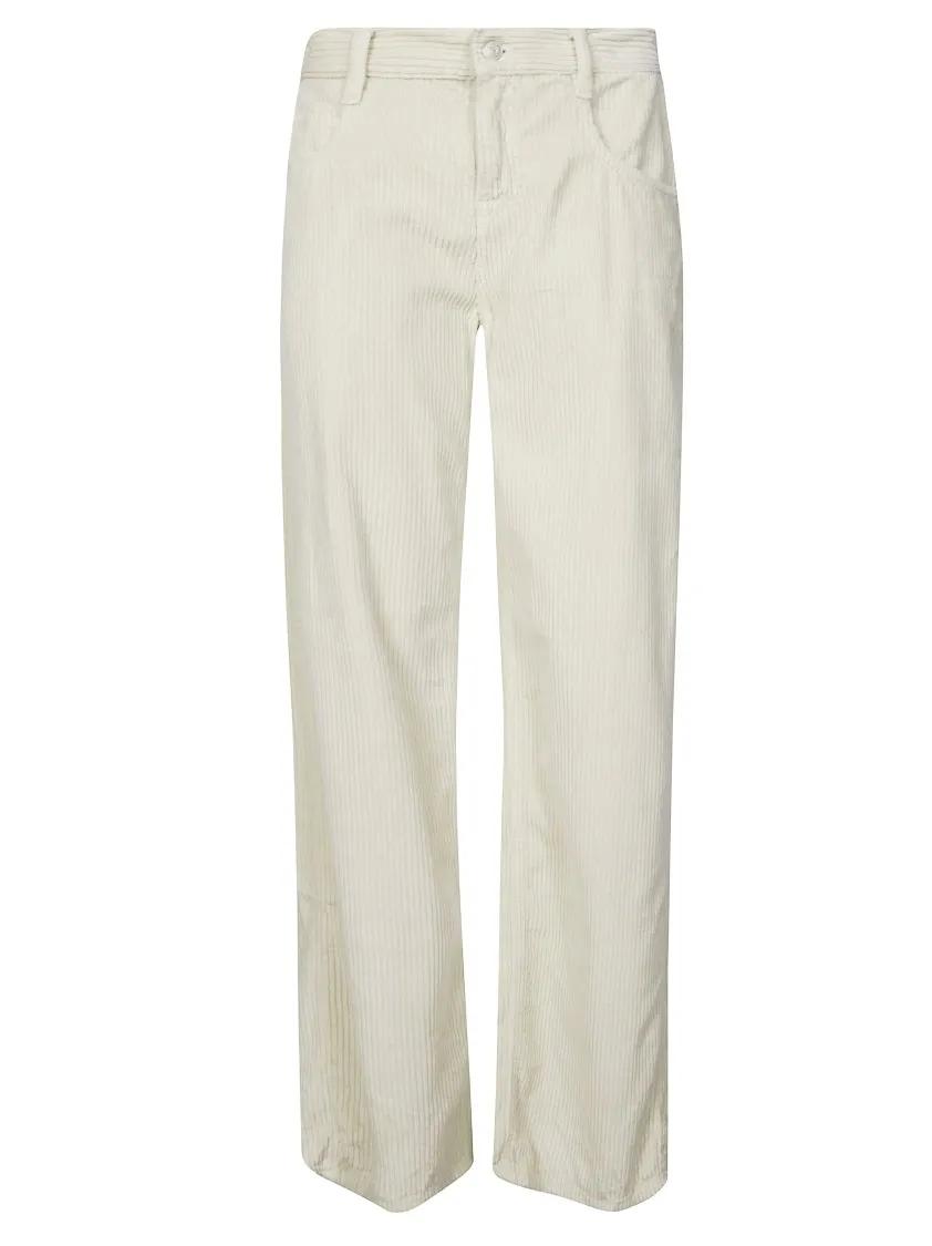 Cycle Wide-Leg Textured Corduroy Trousers Neutrals | Jeans
