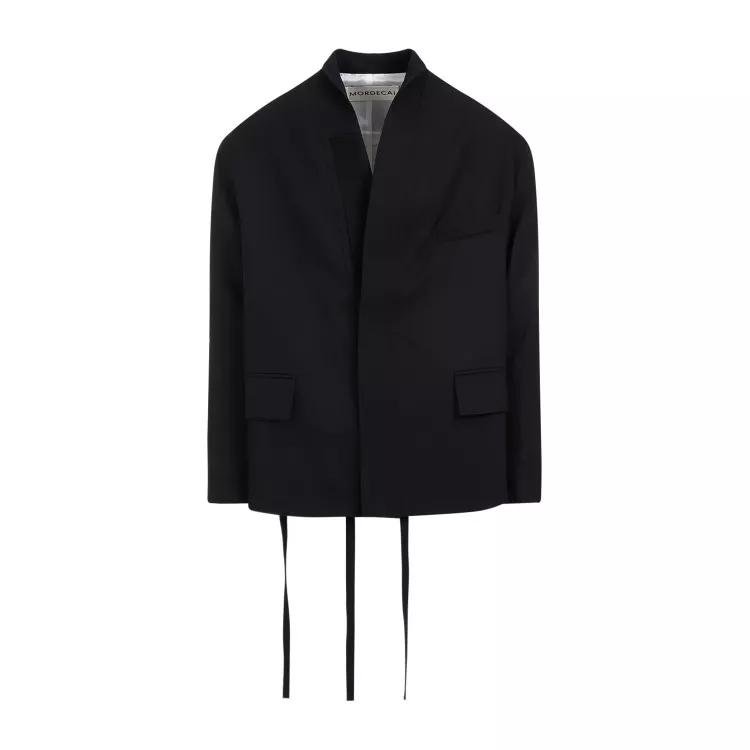 Mordecai Kimono Black Wool Suit Jacket Black