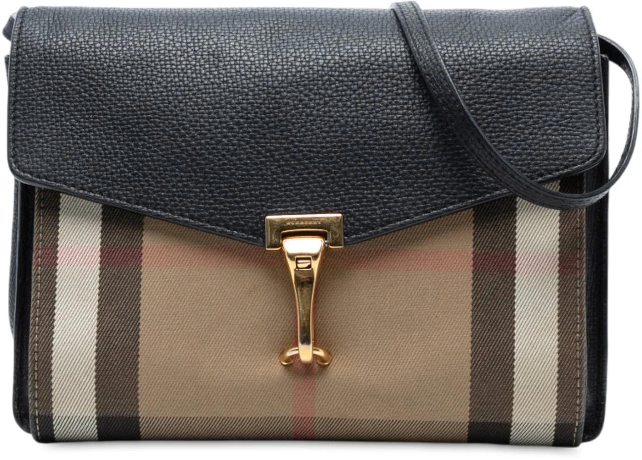 Pre-Loved Burberry Schultertasche | Small Leather and House Check ...