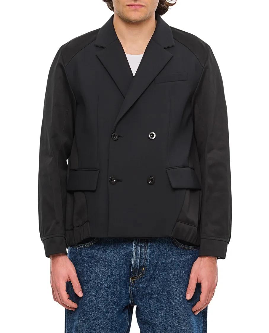 Sacai Suiting Bonding Mix Jacket Black | Blazer