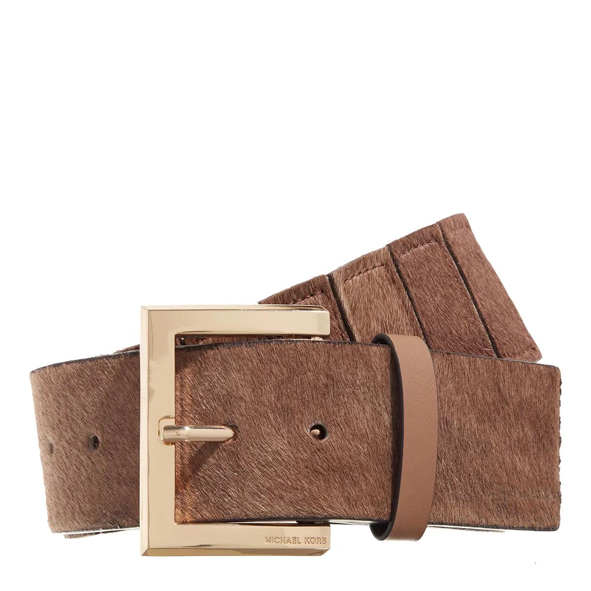 Michael Kors 55Mm Haircalf Belt W Stretch Back Dark Camel | Waist Belt