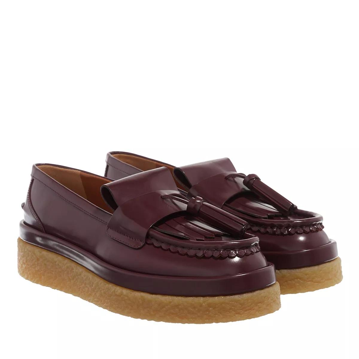 Chloé Jamie Moccasin Leather Bordeaux | Loafer