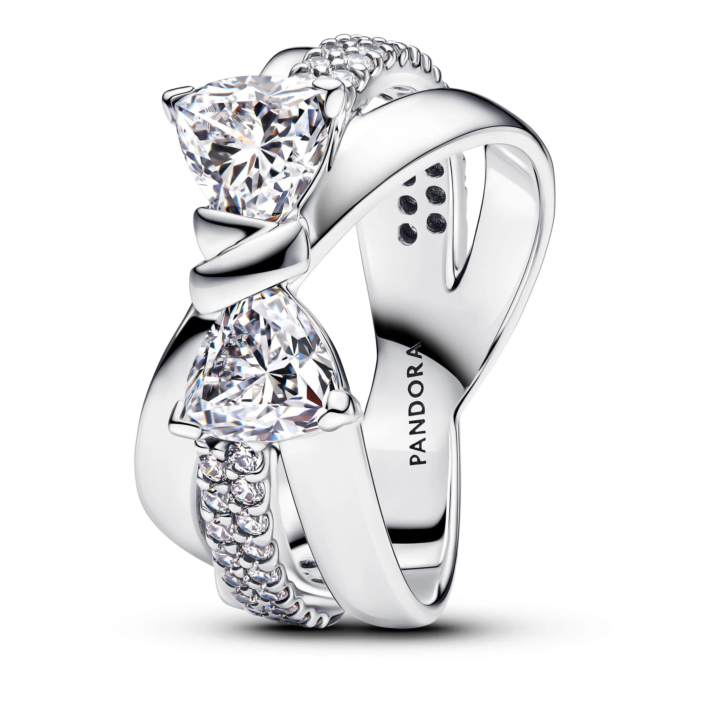 Pandora Funkelnde Schleife Überkreuzter Ring Sterling silver | Ring