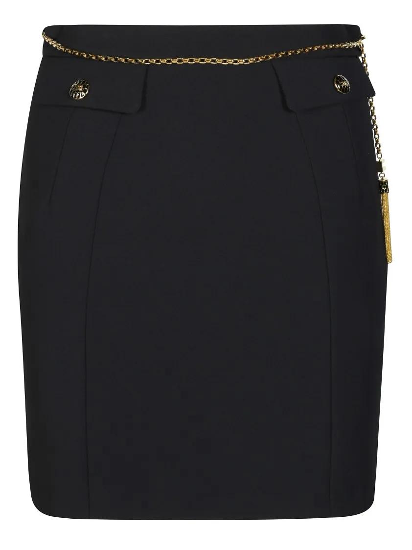 Elisabetta Franchi Straight-Cut Mini Skirt With Structured Silhouette ...