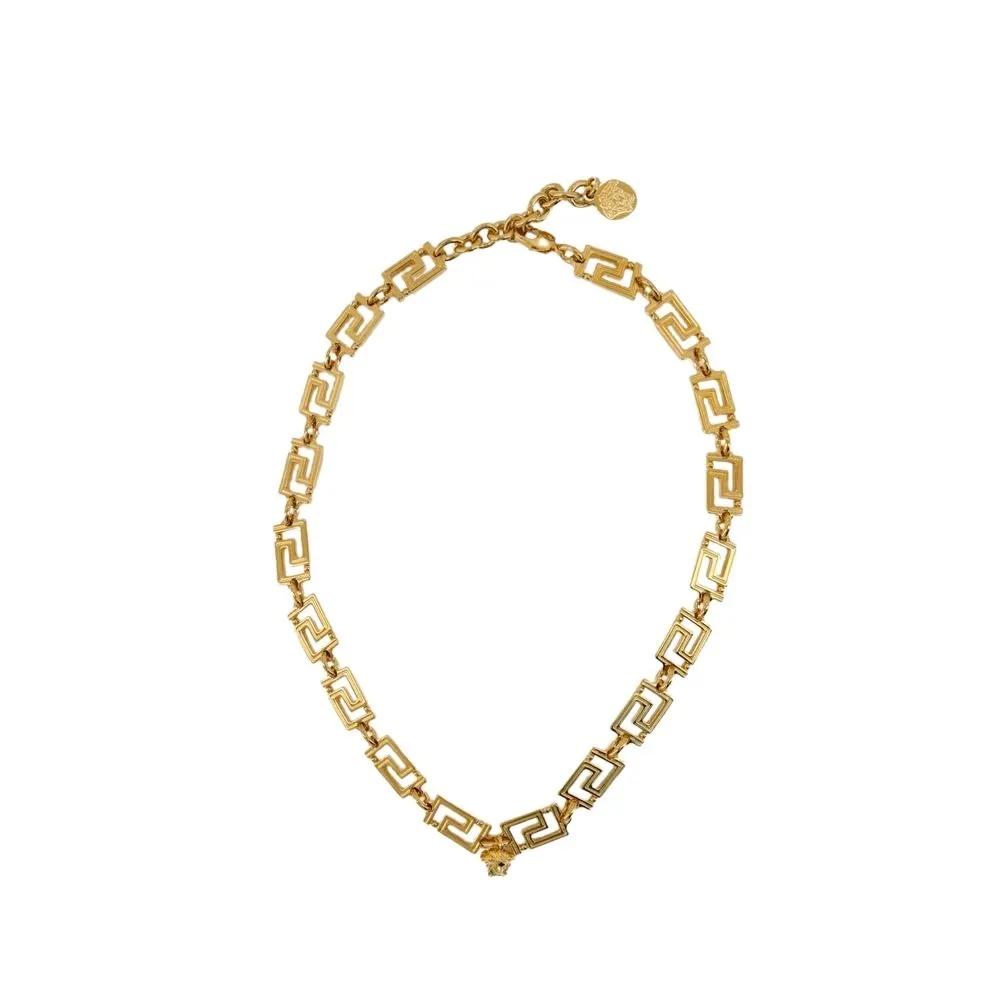 Versace Greca Necklace - Metal - Gold Gold | Mittellange Halskette