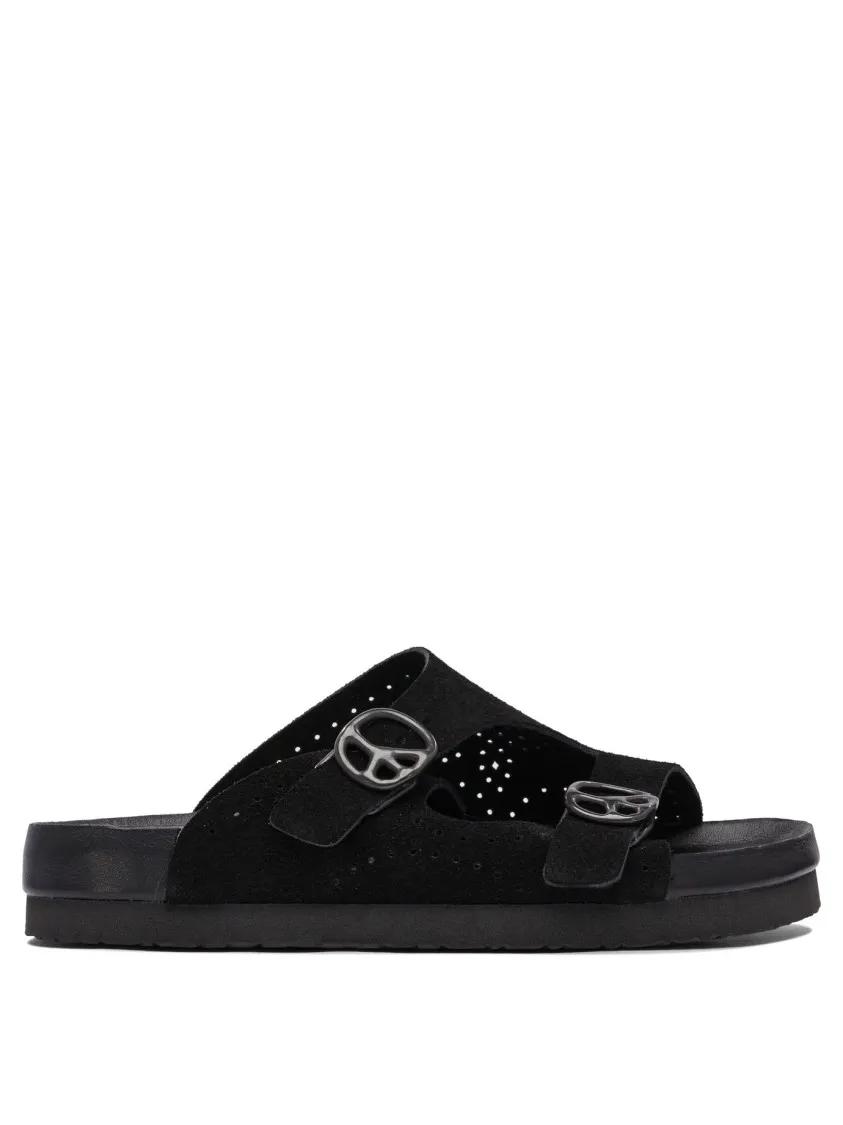Needles "Peace" Sandals Black | Loafer