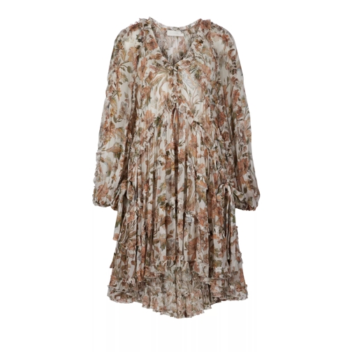 Zimmermann CHINTZ BILLOW FRILL MINI Kleid IVDF | Robes midi
