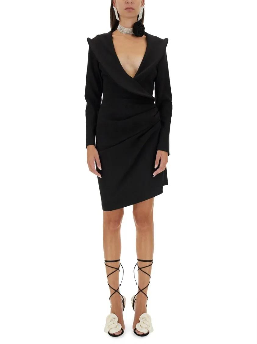 Magda Butrym Sculptural Mini Dress Black | Mini robes