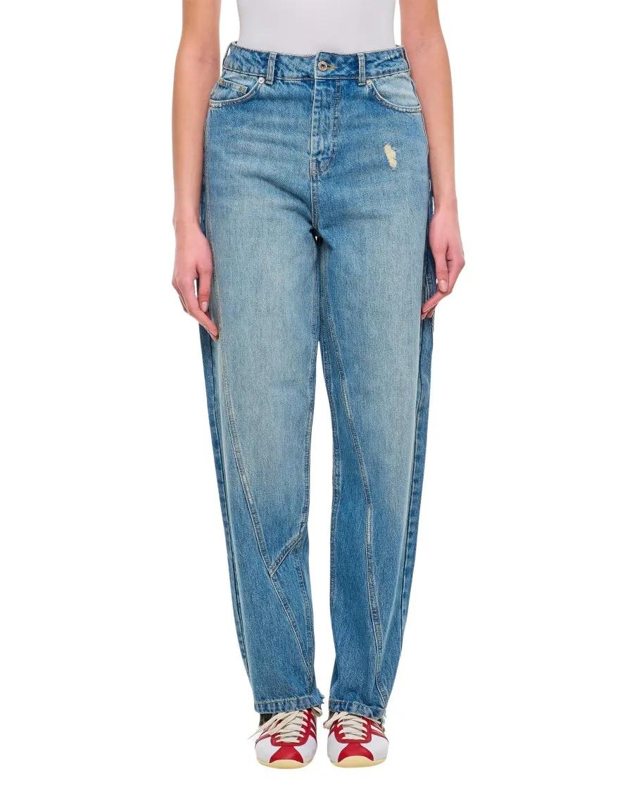 HALFBOY Denim Blue Relaxed-Fit Boyfriend Jeans Blue | Jeans