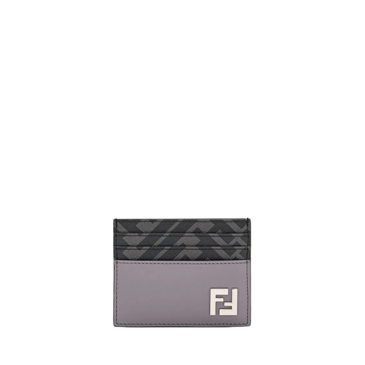 Fendi Card Case Vit.King Pu F Grey Porte monnaie