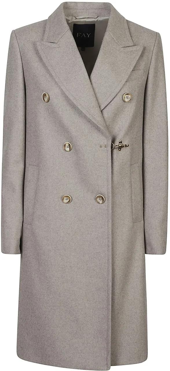 Fay Double Breasted Coat Nude beige | Übergangsjacke