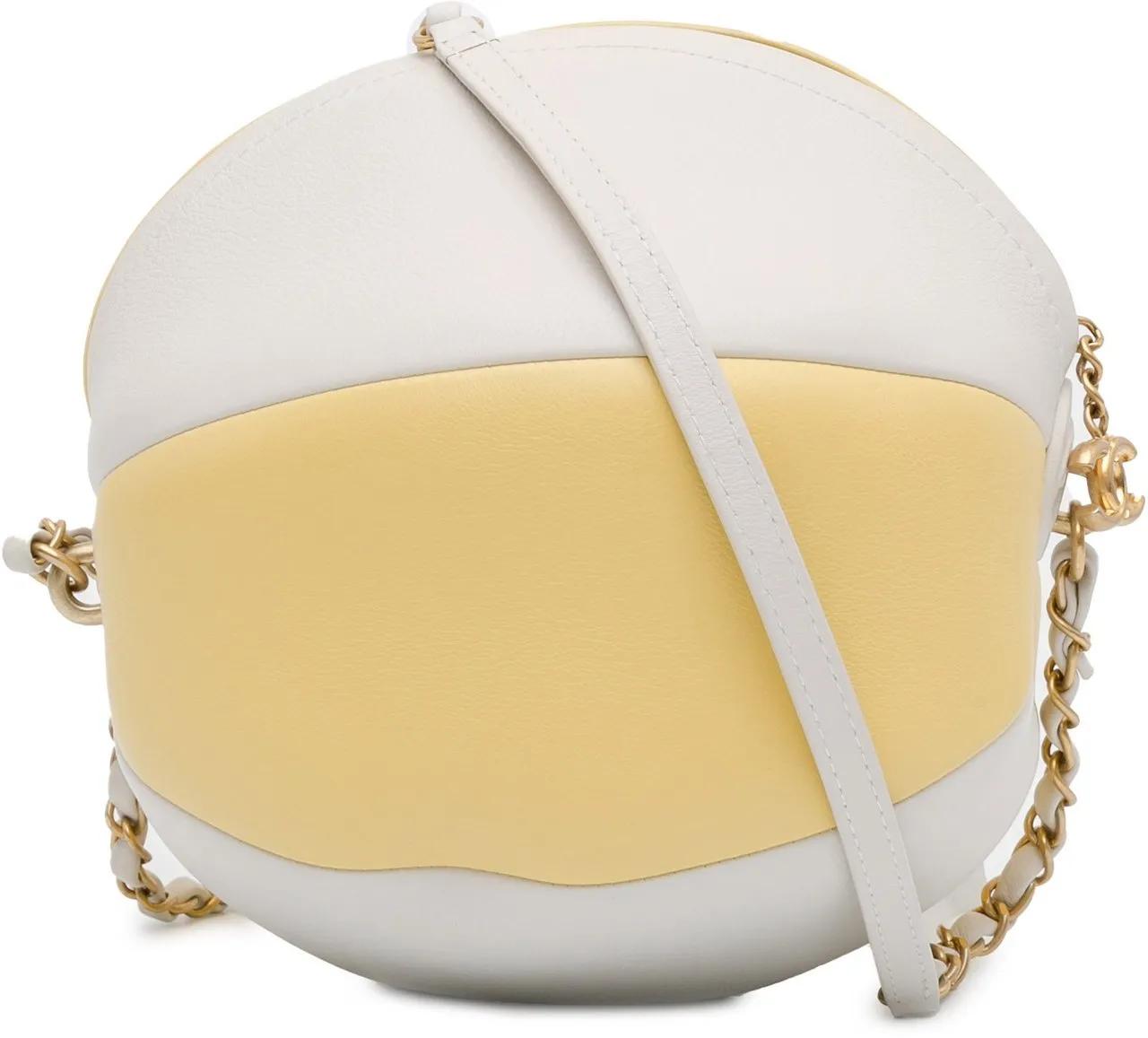 Chanel 2019 Calfskin Coco Beach Ball Bag gelb | Sac à bandoulière