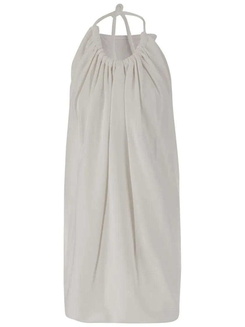 Sportmax Long Viscose Mini Dress White | Minikleid