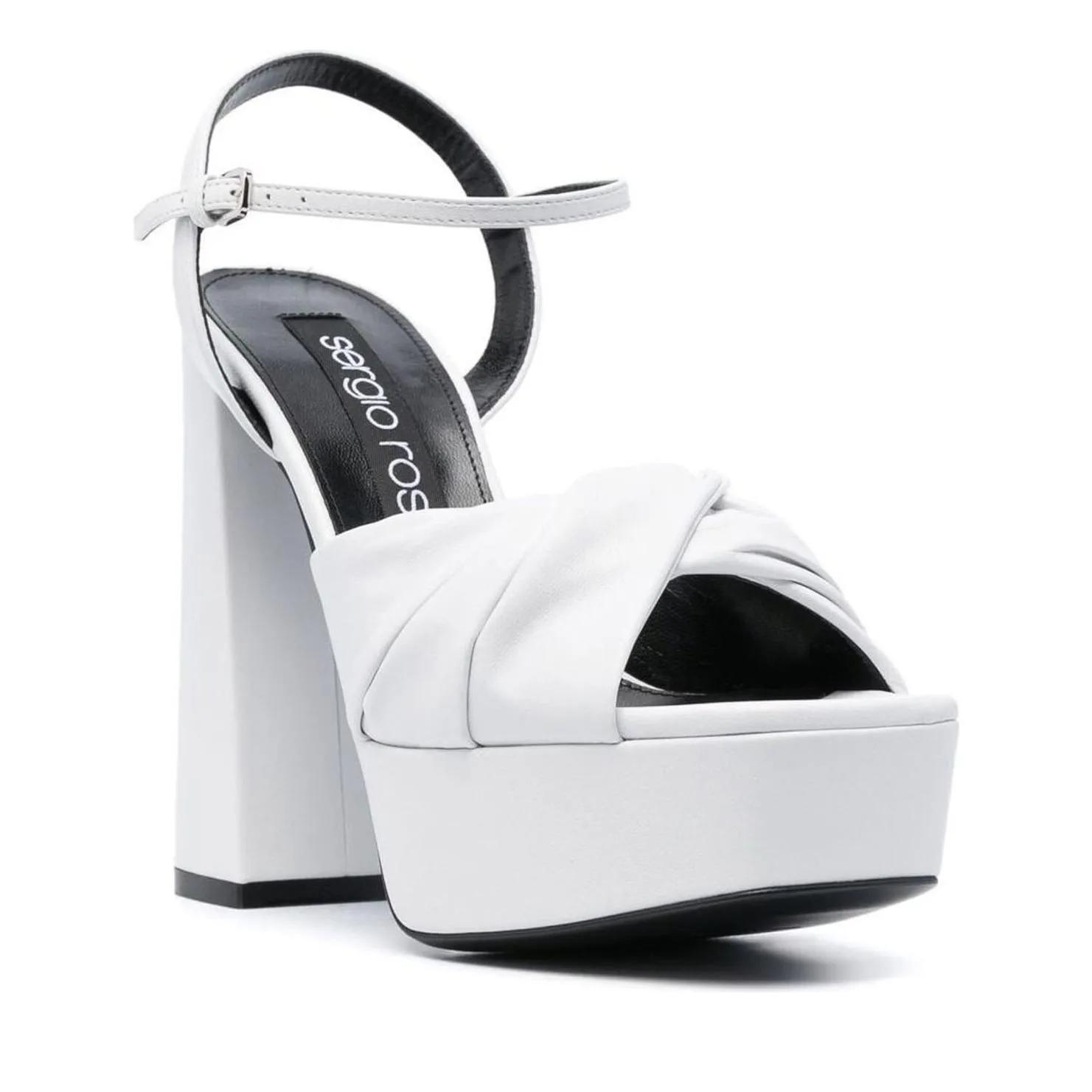 Chunky white sandals store