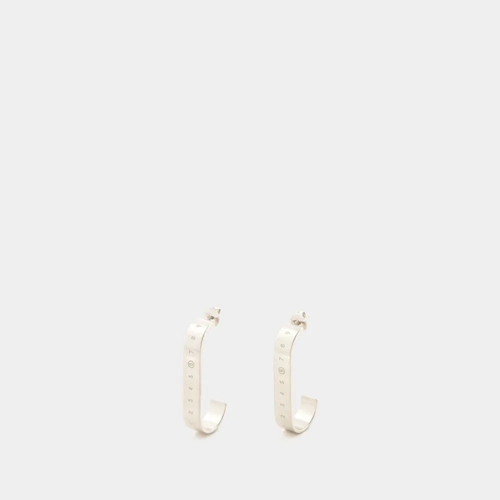 MM6 Maison Margiela Earrings Metal Silver Silver Ohrstecker
