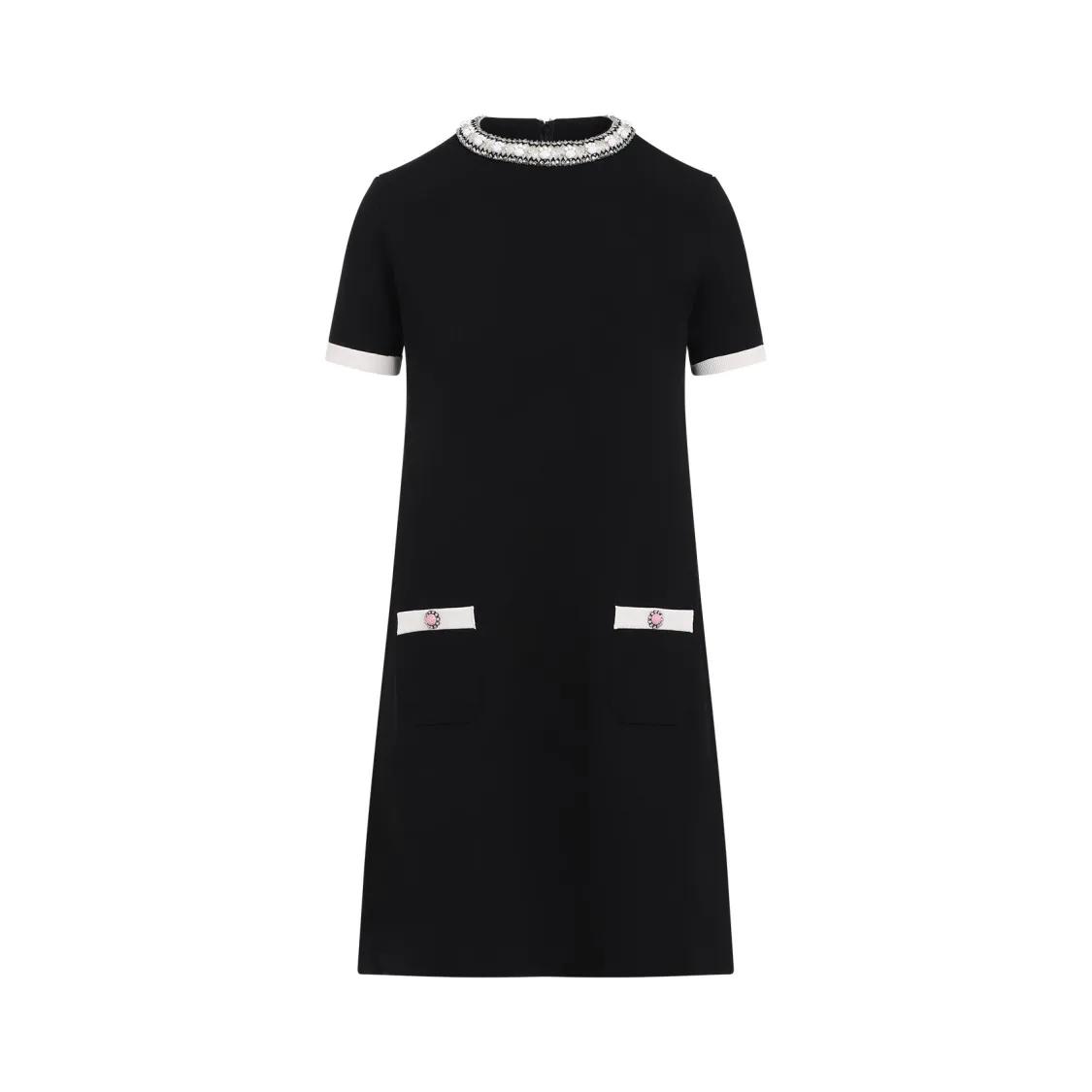 Valentino Garavani Black Acetate Mini Dress Black | Minikleid