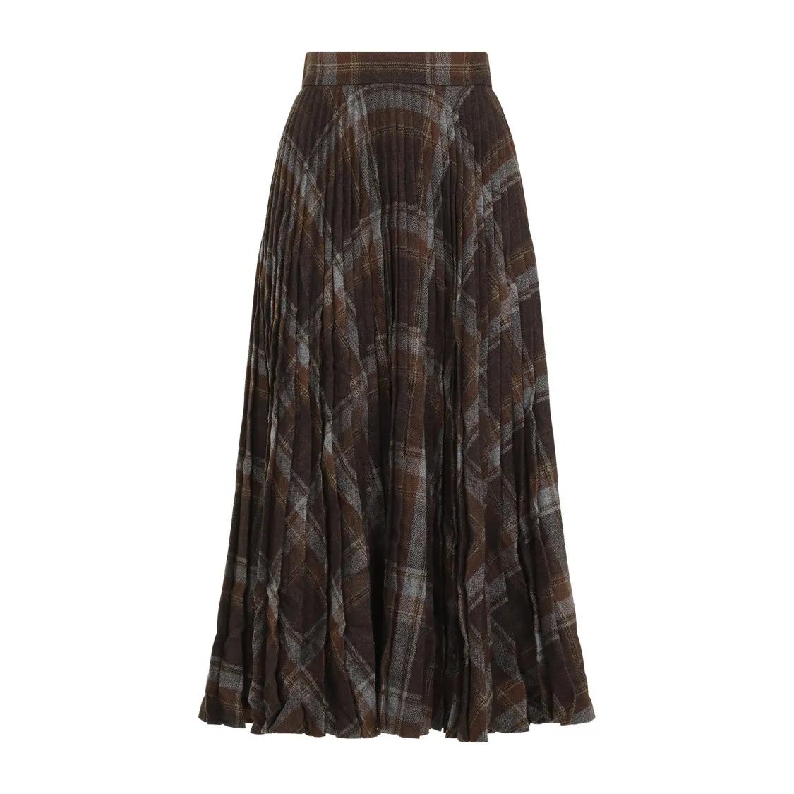 Balenciaga Creased Pleated Skirt Brown | Mini-Röcke