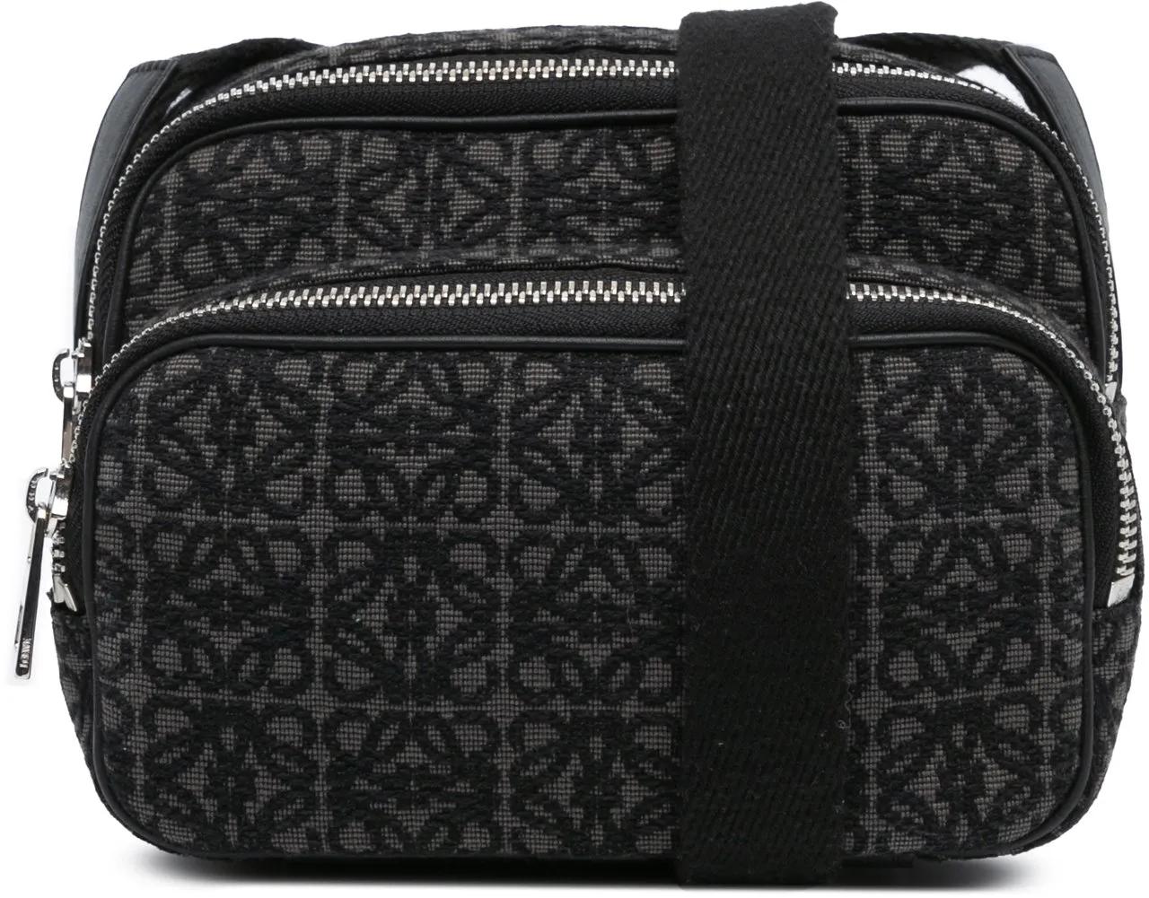 Pre-Loved Loewe Schultertasche | Mini Anagram Canvas Logo Camera Bag ...