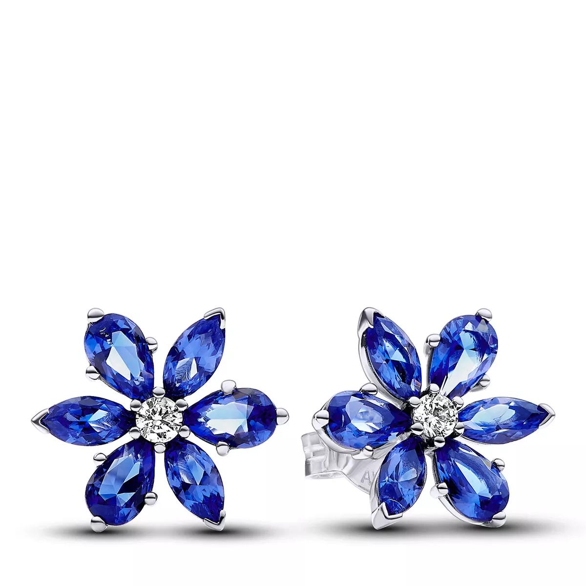 Pandora Timeless Herbarium Stud earring Blue | Créoles