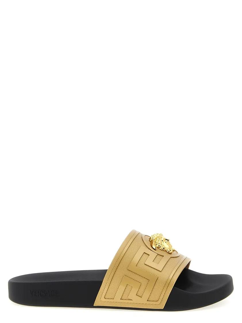 Versace 'La Medusa' Slides Gold | Mocassin