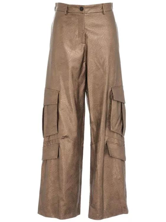 Gender Brown Eco Leather Cargo Pants Brown | Cargo-Hose