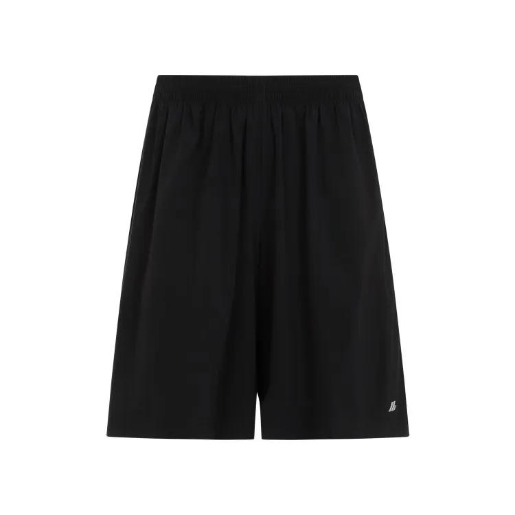 Balenciaga Stretch Black Polyamide Shorts Black