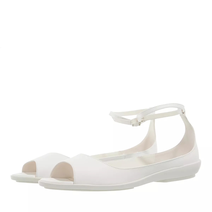 Calvin Klein Peep Toe Ballerina Lth Ecru Ballerina Slipper