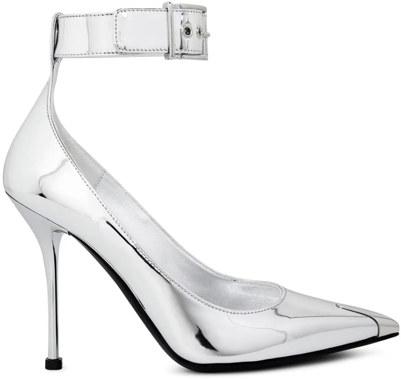 Alexander McQueen Mirror Metallic Pumps silber | Low-Top-Sneaker